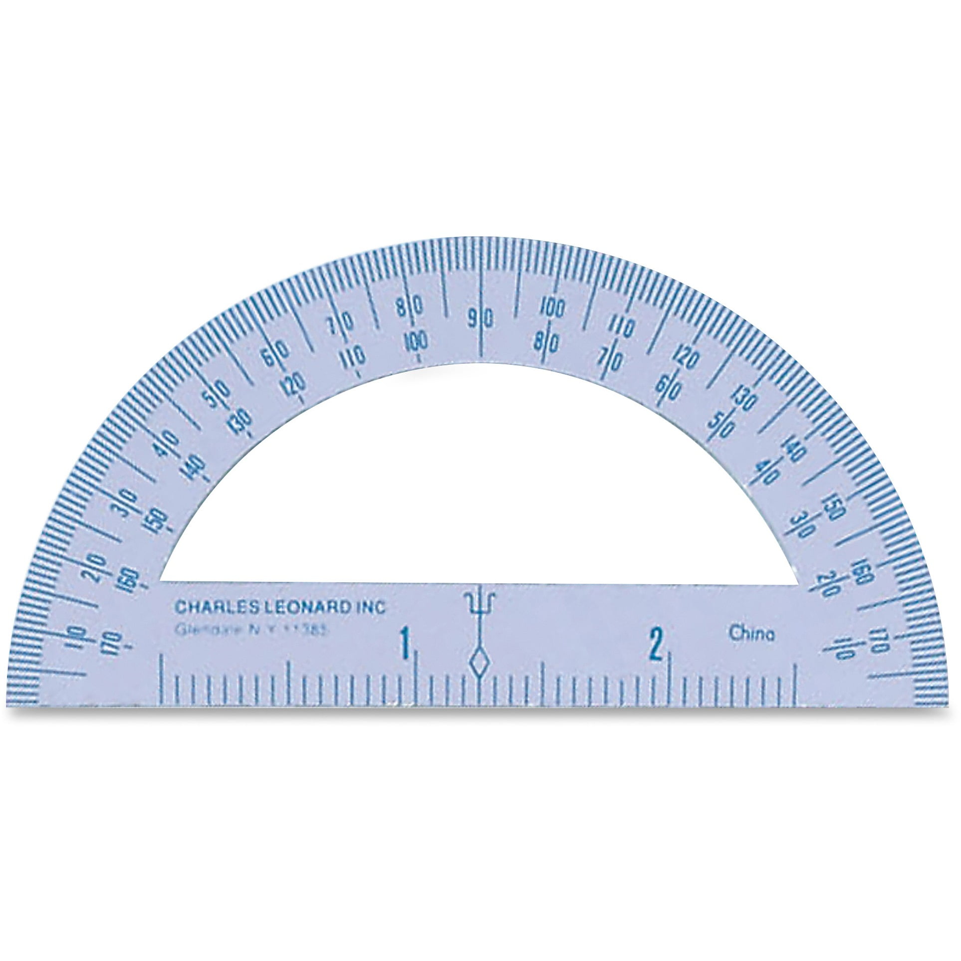 Charles Leonard Metal Protractor 4" White 77410 - Walmart.com