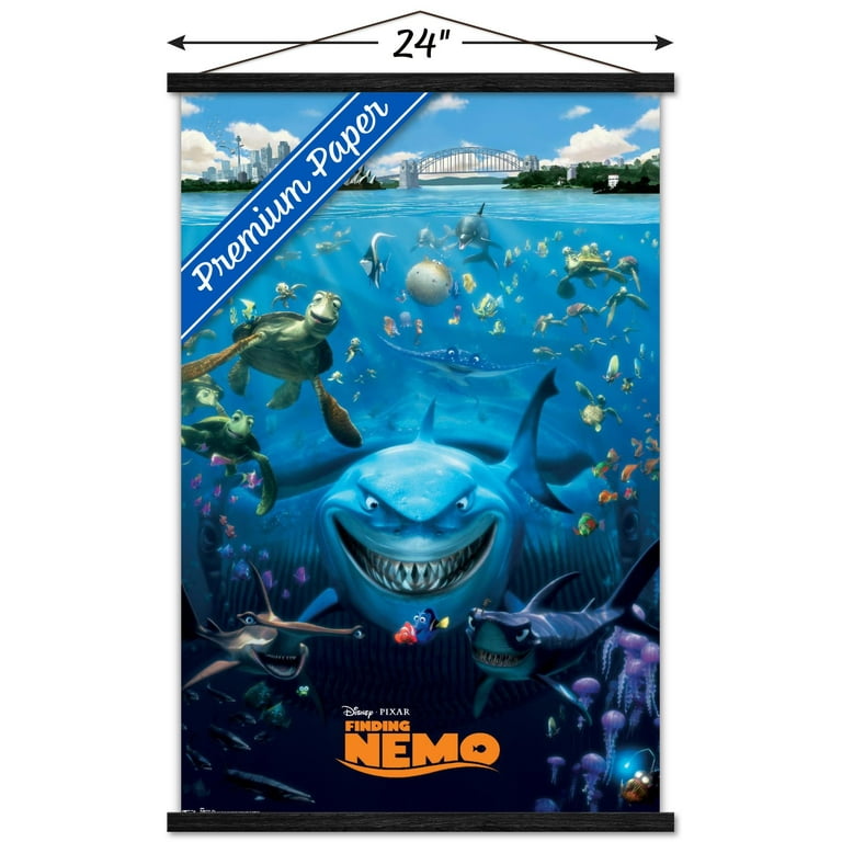 Alla Ricerca Di Nemo Poster 3d Disney Characters Swim With Rogers