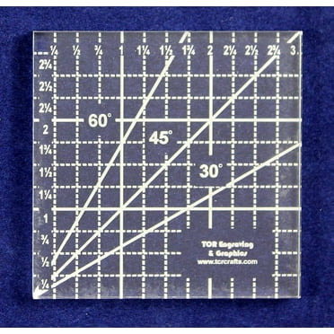 Square Ruler 10". - Clear Acrylic - Quilting/Sewing - Template 1/8 ...