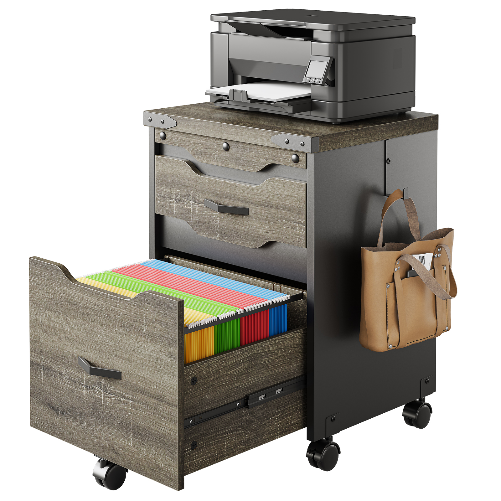 HON 2 Drawers Vertical Lockable Filing Cabinet, Brown - Walmart.com