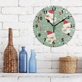 Chicken Wall Clock 10in Round Artistic Oil Painting Home Decor Desk ...