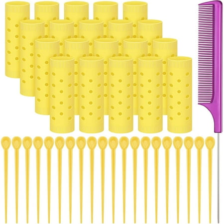 Small Size Hair Rollers Set, Includes 20 Pieces Plastic Smooth Hair ...
