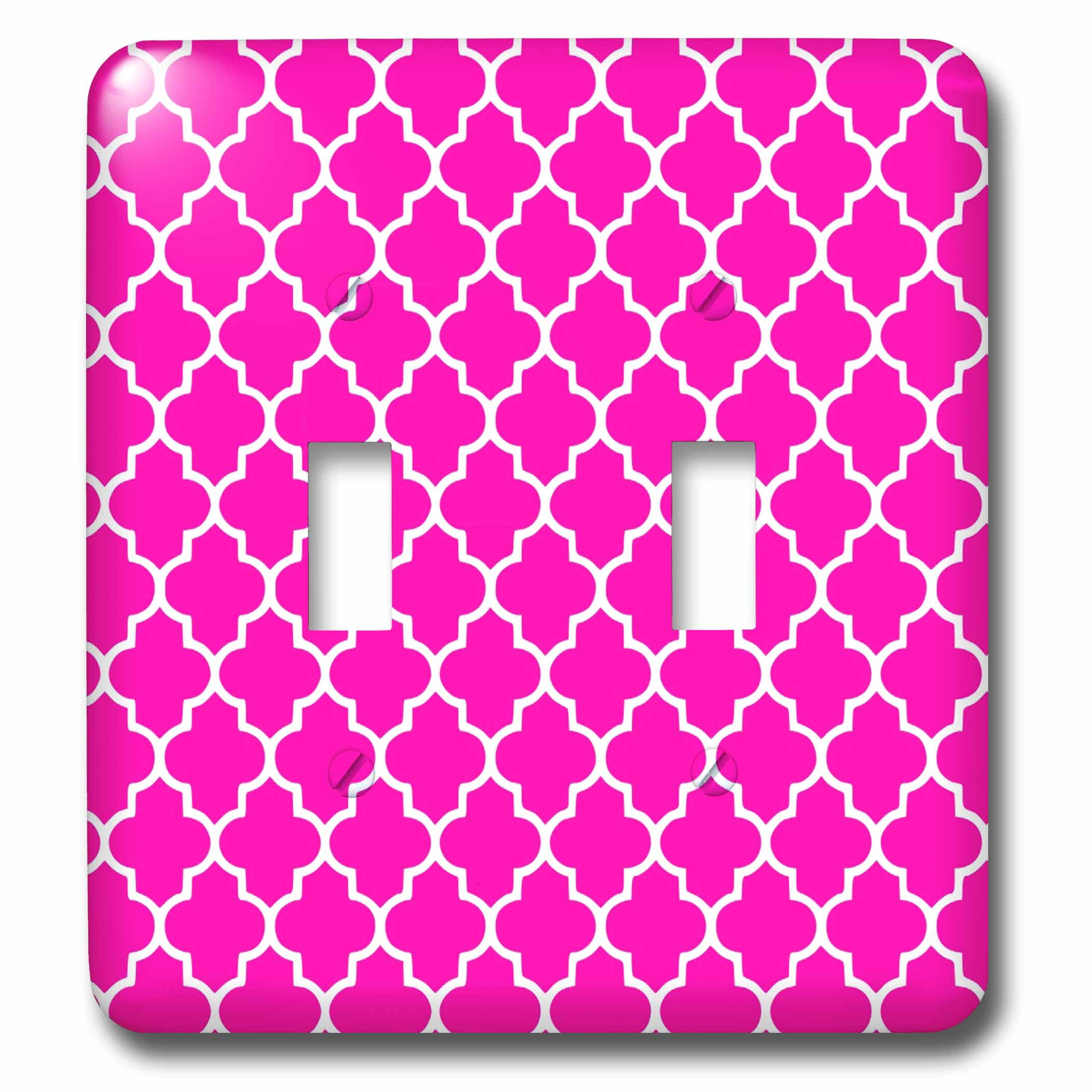 Hot pink quatrefoil pattern - girly Moroccan style - modern ...