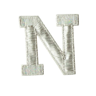 Alphabet Letter - N - Color Black - 2" Block Style - Iron On ...