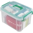 1 pack transparent plastic home first aid kit, emergency medical ...