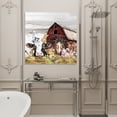 Animal Pig Cow Farm Barn Canvas Artwork Painting Art, Retro Fence ...