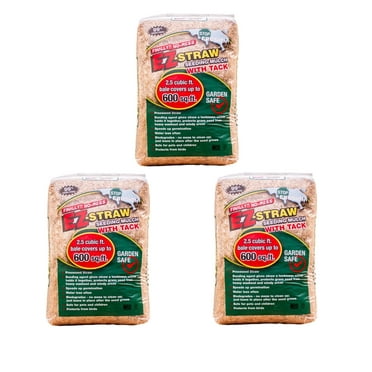 Rhino Seed EZ Straw 1 Cubic Foot Seeding Mulch Premium Processed Straw ...