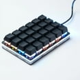 ZNGPNG Custom Mini Black Mechanical Keyboard with 24 Keys & 16 ...