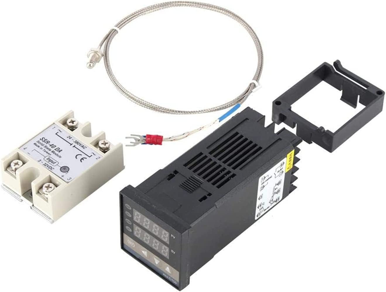 Controlador de Temperatura Inteligente SSuperp PID REX-C100 + Relé de ...