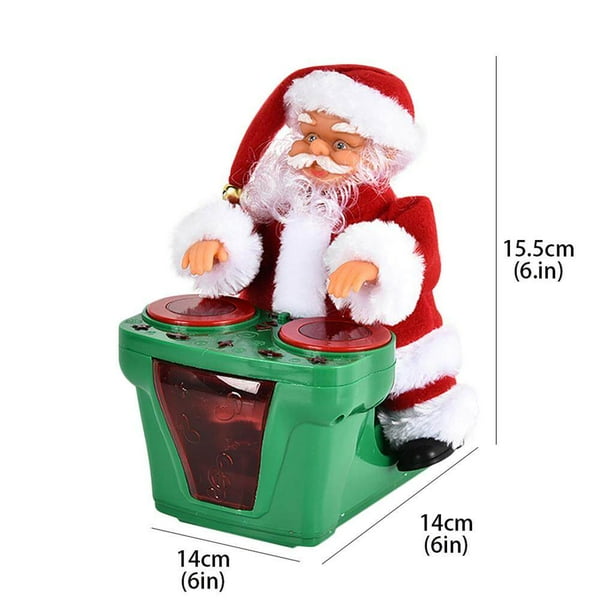 pitrice Christmas Electric Santa Claus Playing Drum Christmas Musical ...