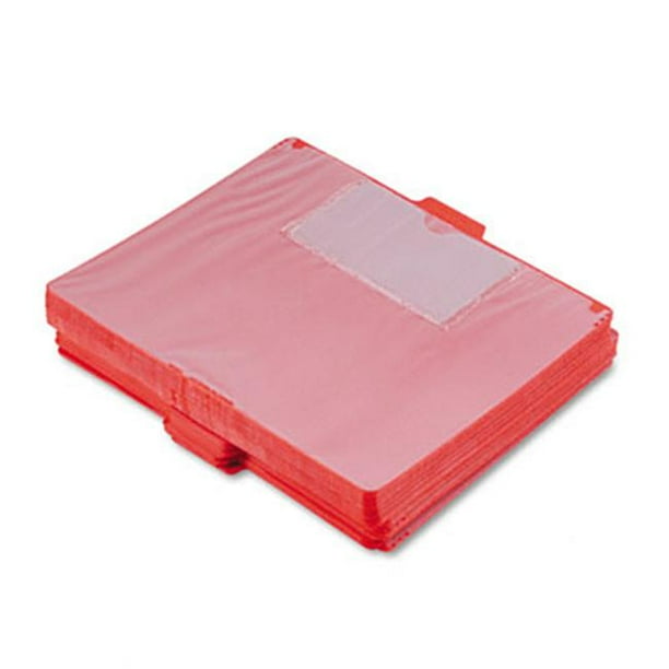 Red Pocket Out Guides with Letter Pockets 1/5 Tab Vinyl 3 x 5 50/Box ...