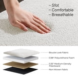 39.5" Boucle Storage Ottoman Bench for Living Room Bedroom Foot Rest ...