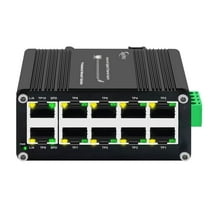 Mini Industrial 10 Ports Gigabit Ethernet Switch Hardened RJ45 10/100 ...