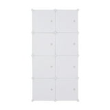 Zimtown 8-Cube DIY Modular Cubby Shelving Storage Organizer, Portable ...