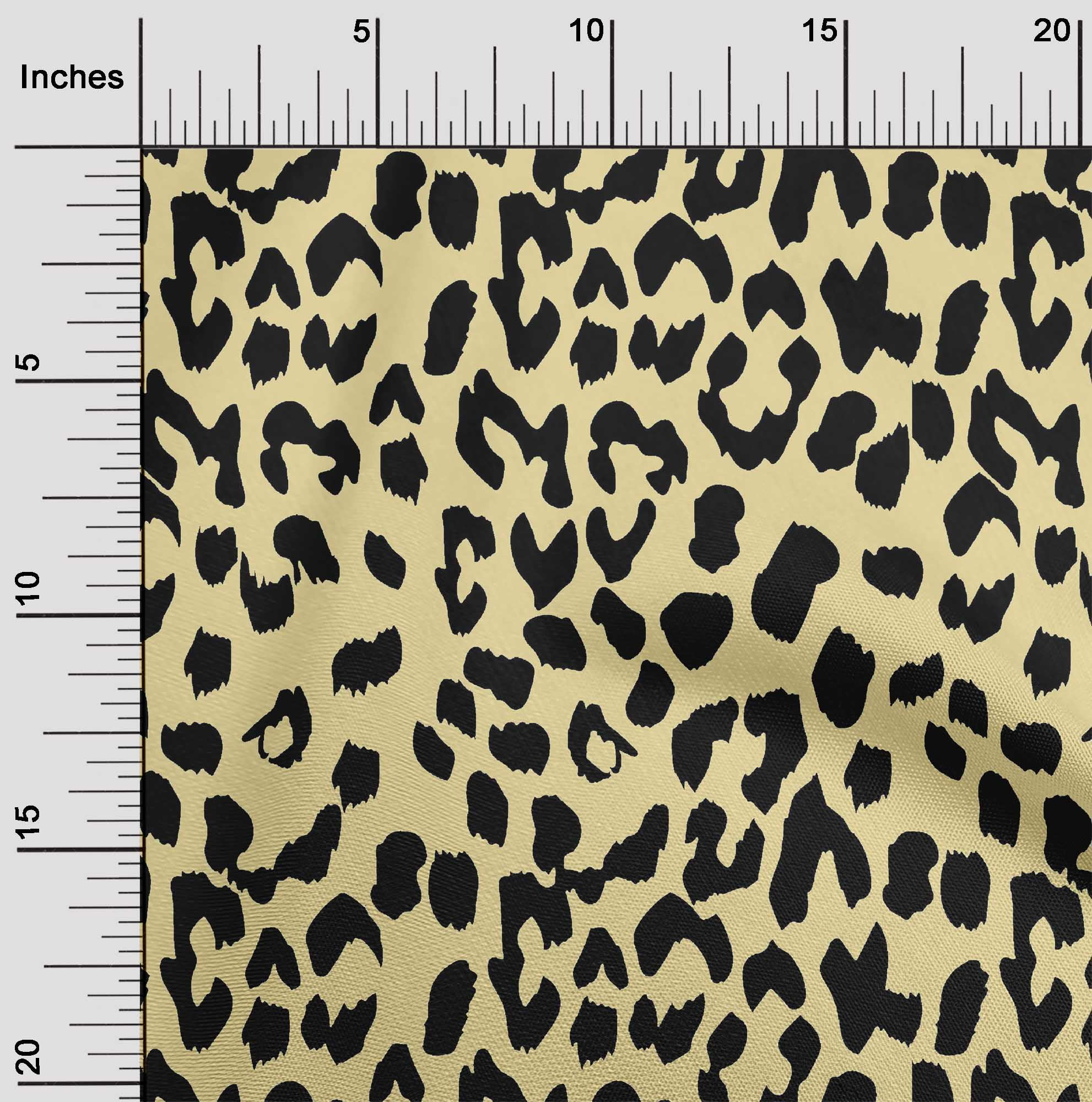 oneOone Cotton Jersey Pale Yellow Fabric Leopard Animal Skin Diy ...