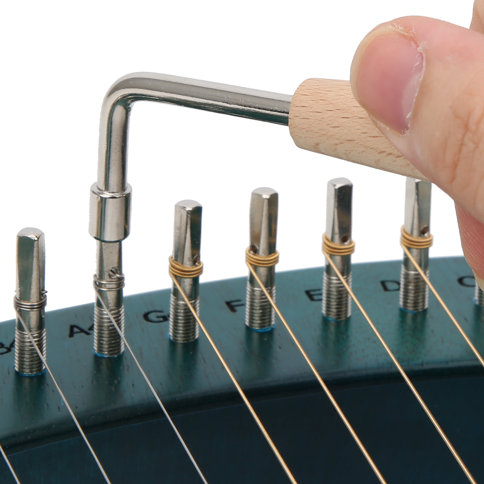 Arpa de caoba, lira afinable de 16 cuerdas y 16 tonos con llave de ...