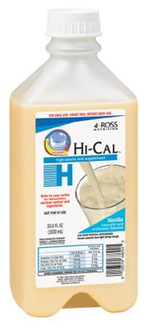 Buy Abbott Hi-Cal Oral Supplement Tube Feeding Formula, Vanilla 1 Liter ...