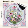 Mahjong Mat 31.5" x 31.5" Colorful Hand Drawn Floral Bouquet Pink ...