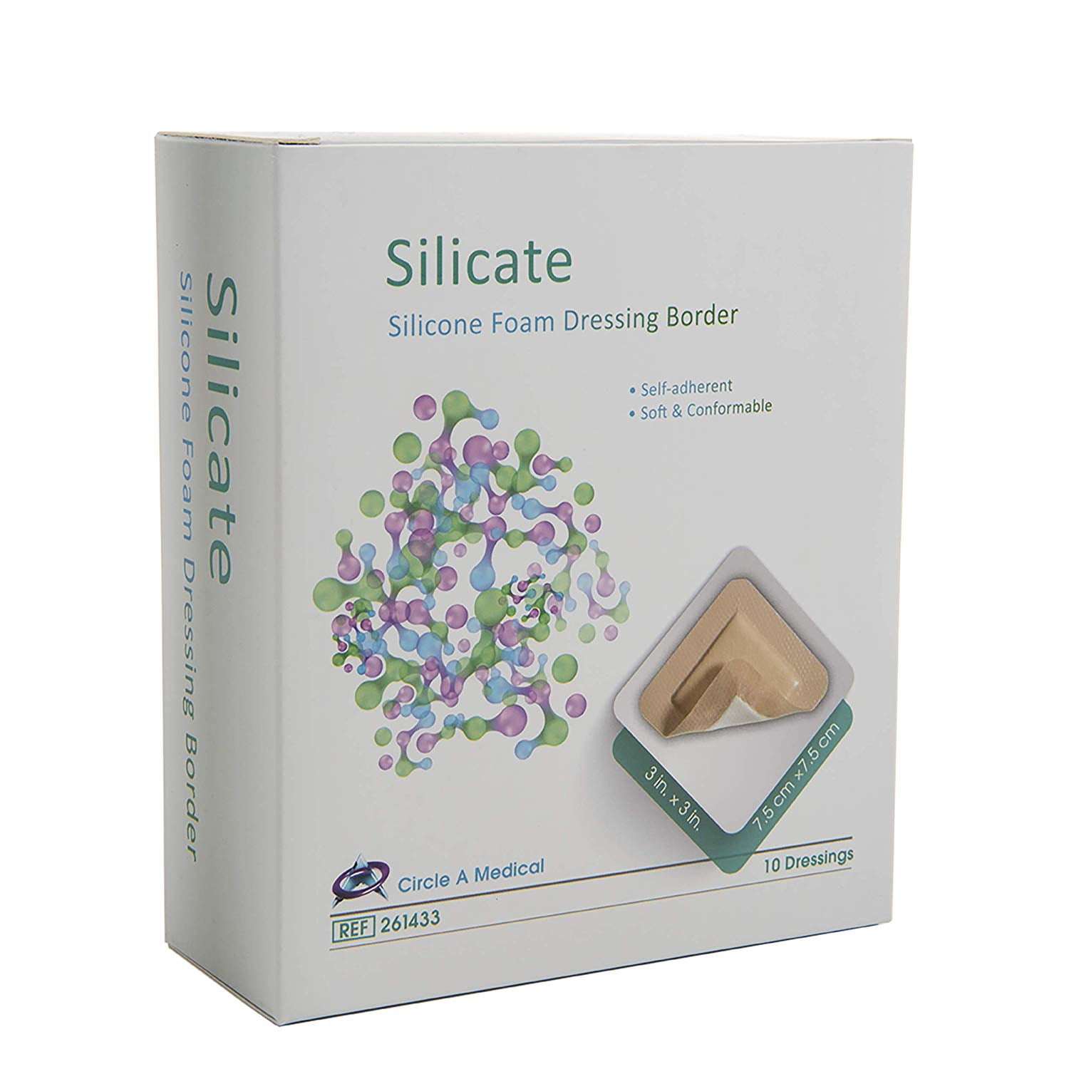 Circle-A-Medical Absorbent Wound Dressings, Soft Adhesive Silicone Foam ...