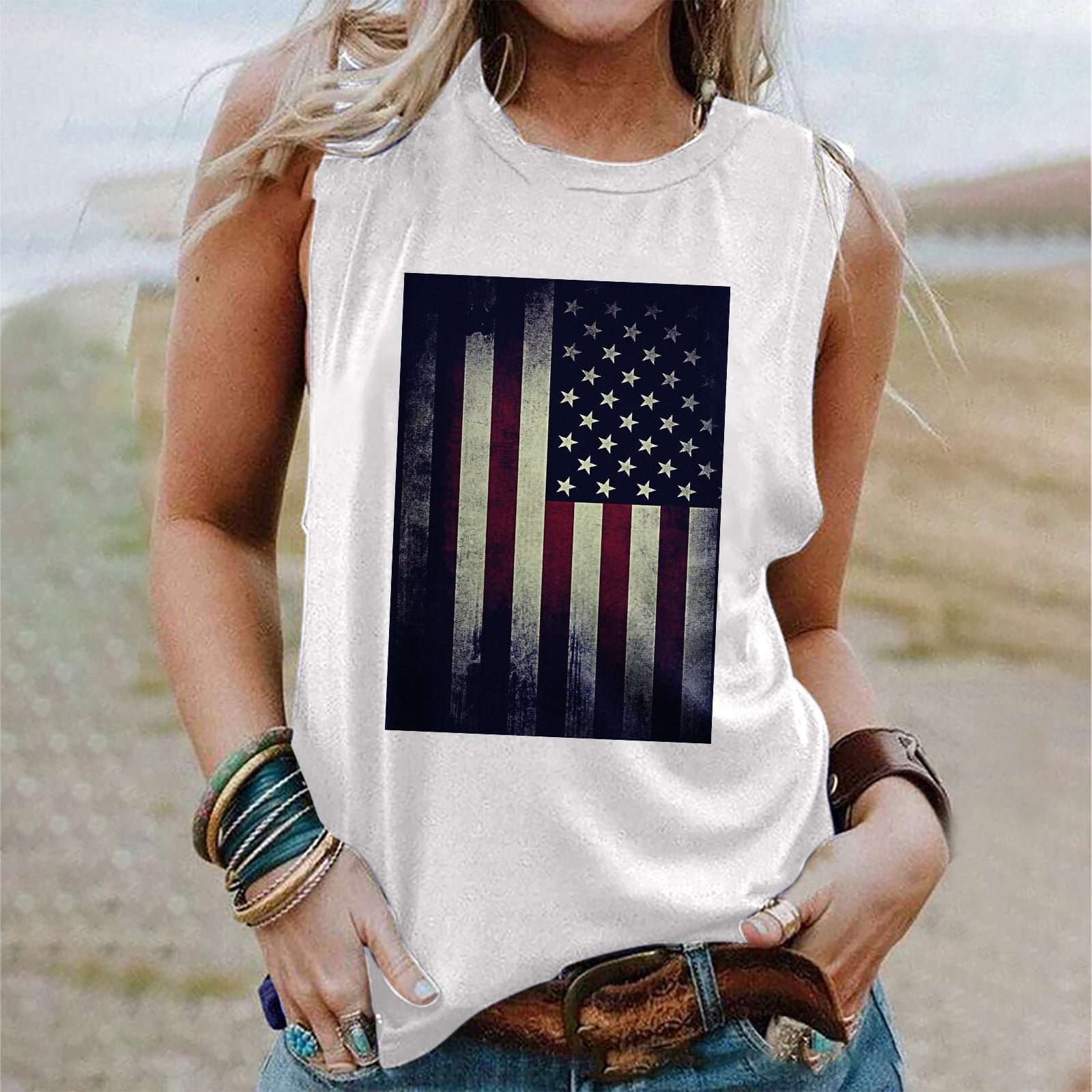 American Flag Tank Tops For Women