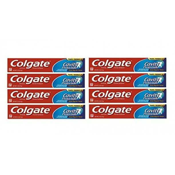 Colgate Cavity Protection Fluoride Toothpaste, Great Regular Flavor ...