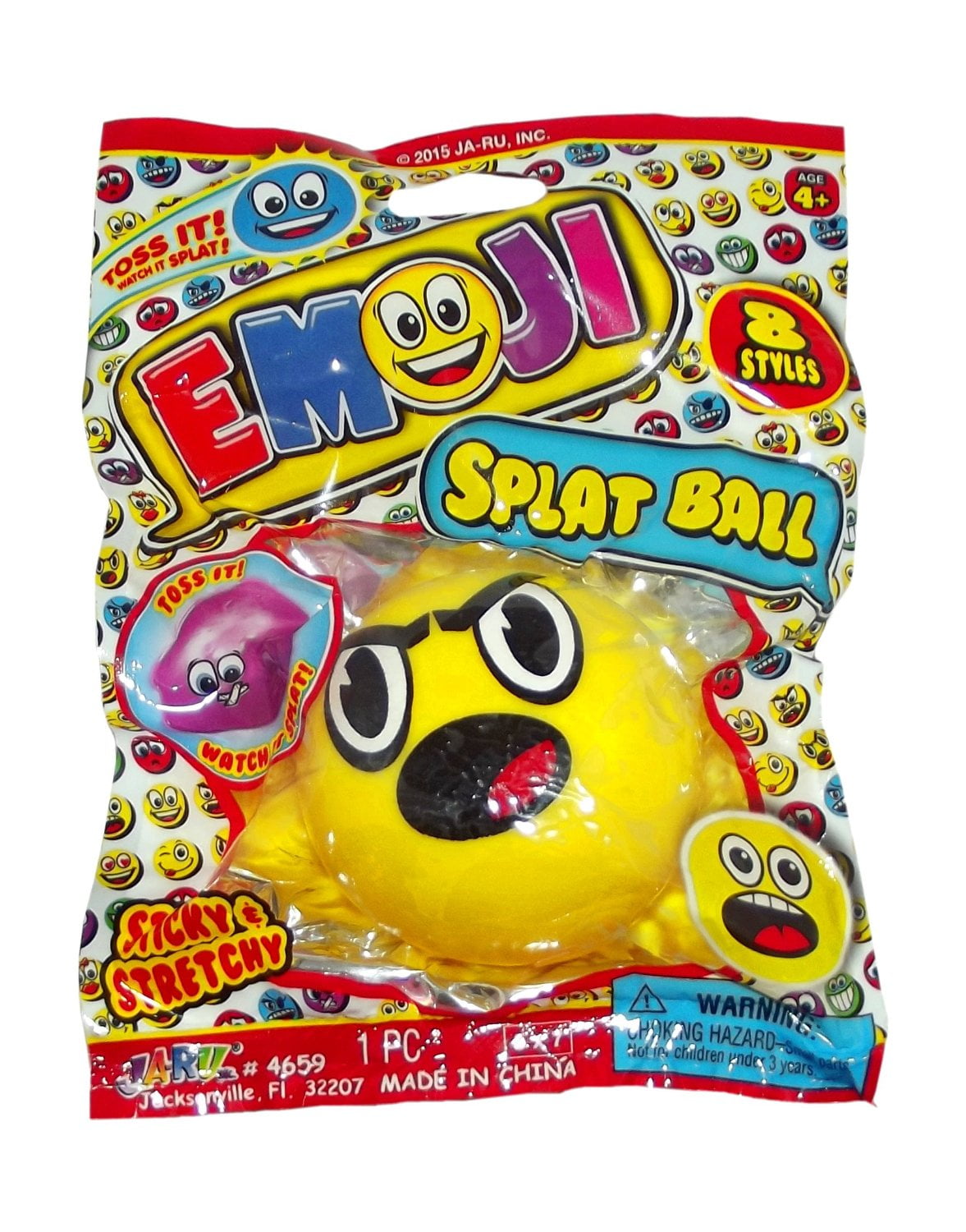 Emoji Splat Ball Emoticon Funny Face - Mad - Walmart.com