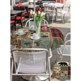 Animal Patchwork Round Outdoor Tablecloth with Umbrella Hole Forest ...