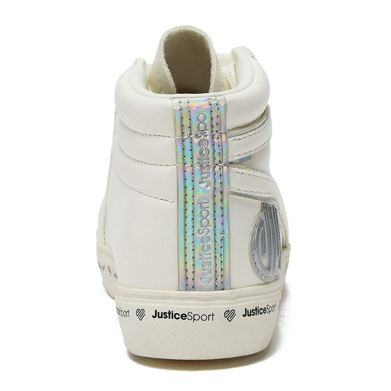 Justice Girls Mid Top Court Sneakers, Sizes 13-4 - Walmart.com Justice Girls Mid Top Court Sneakers, Sizes 13-4 - Walmart.com