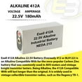 Exell 412A Alkaline 22.5V Battery NEDA 215 Compatible with 15F20,BLR122 ...