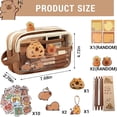 Cute Capybara Pencil Case, Stationery Pouch Set with 10 Stickers,2 ...