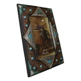 Rustic Western Turquoise Gems Silver Nails Faux Leather 5X7 Picture ...