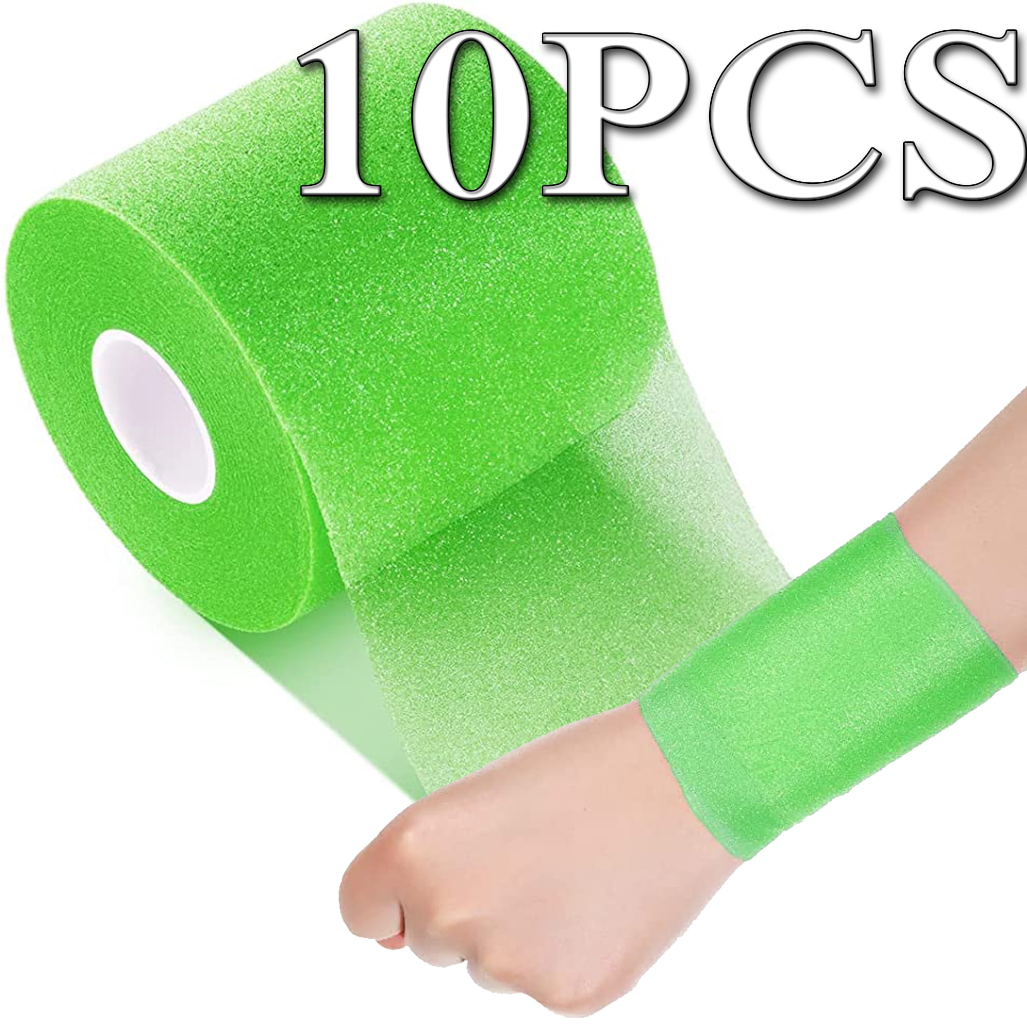 Elbourn 10 Pieces Athletic Pre Wrap Tape for Hair Foam Underwrap Tape ...