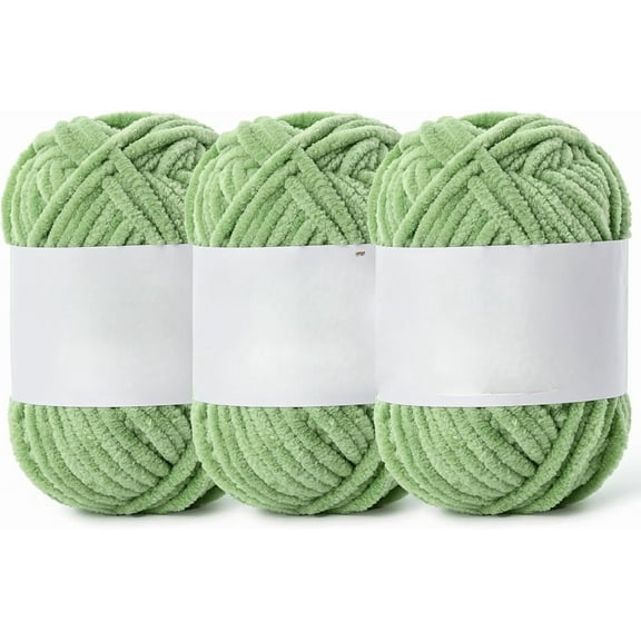 Fluffy Velvet Yarn for Crocheting, Chunky Chenille Blanket Yarn for ...