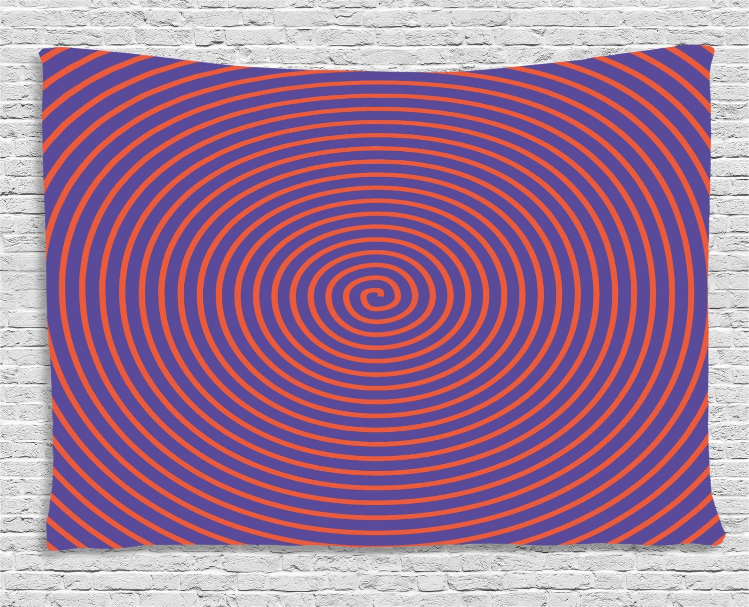 Psychedelic Tapestry, Hypnotic Spiral Pattern Dizzy Spell Image Optical ...