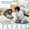 Electric Baby Swing, Bioby Infant Swing Rocker with Remote Control, 5 ...