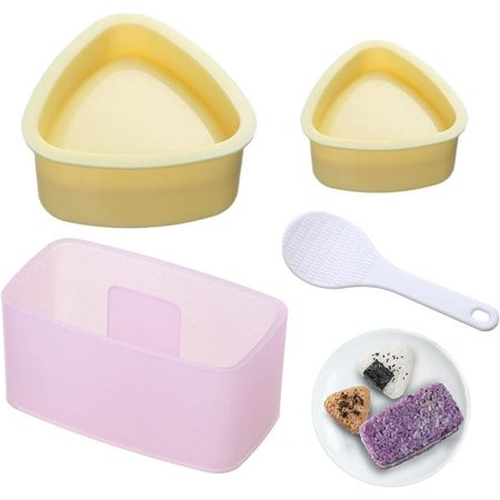 4PCS Non Stick Musubi Maker Kit, ZZBIQS Triangle Onigiri Mold, Sushi ...