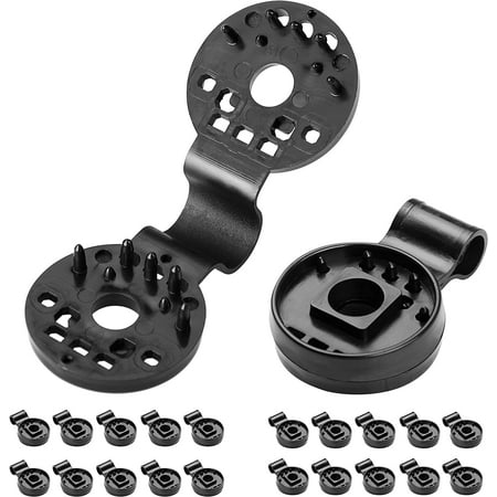 Set of 20 Fixing Clips 3.8cm Black for Reusable Wind Breaker Privacy ...