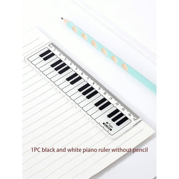 1pc Musical Note & Piano Design Ruler 15cm For Elementary School ...