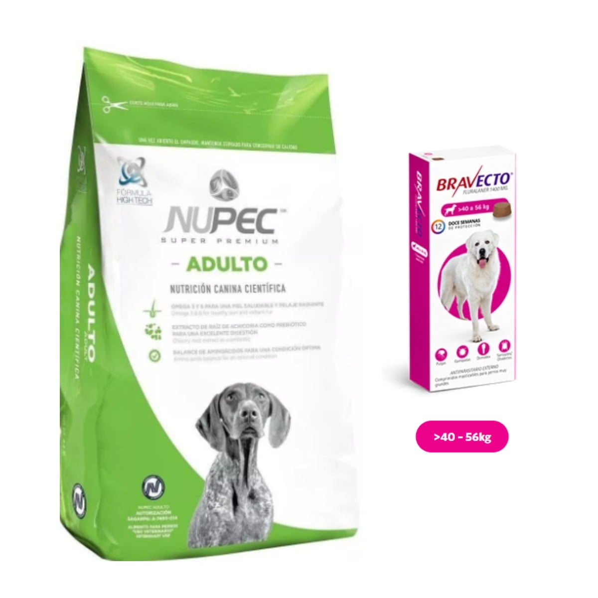 Combo Croquetas para perro Nupec Super Premium Adulto Nupec 20Kg con ...