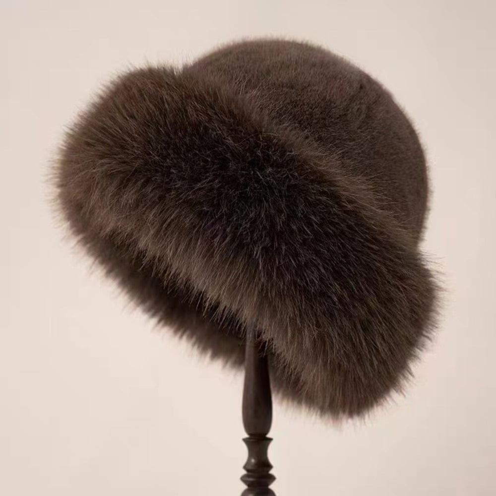 Click here for Unbranded New Fluffy Fur Bucket Hat For Women Plus... prices