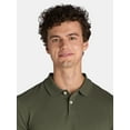 George Men's and Big Men's Pique Polo Shirt with Long Sleeves, Sizes S ...
