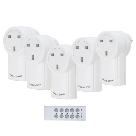 5Pcs AC230V 10A UK Plug Wireless Remote Control UK Socket Outlet w 1 ...