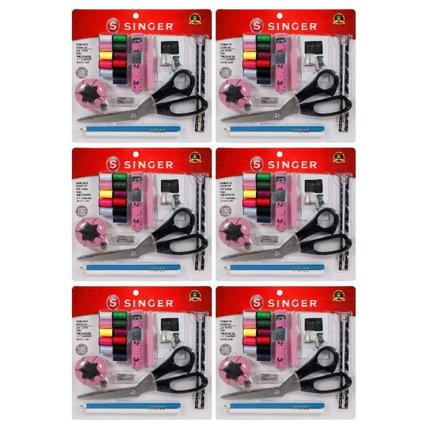 Singer Sewing Kit Beginner 130 Piece, 6 Pack - Walmart.com