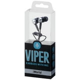 iWorld Viper Earbuds with Mic 1 pr Box - Walmart.com