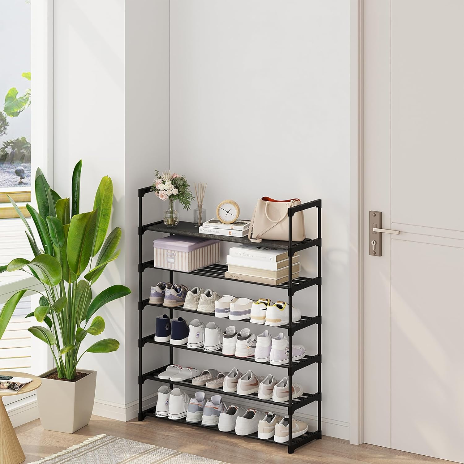 Click here for Iefioef 8-Tier Black Metal Shoe Rack  Multifunctio... prices