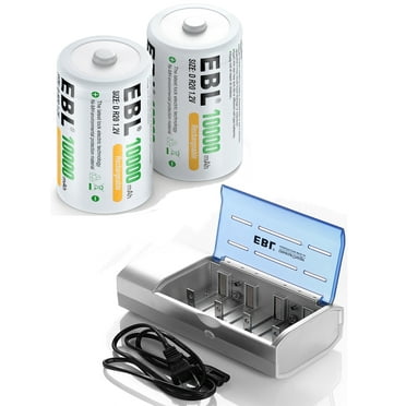 EBL 8-Pack 1.2v AA 2800mAh Rechargeable Batteries + 8 Bay 808 Battery ...