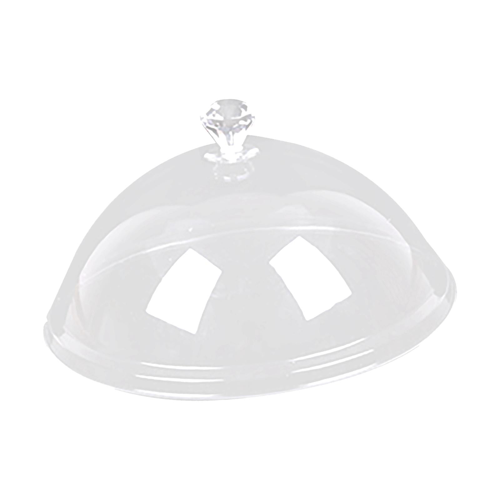 Acrylic Salad Serving Platter Transparent Lid with Dome Fresh Keeping ...