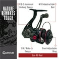 Quantum Smoke Spinning Fishing Reel, Size 40 Reel, 6.0:1 Gear Ratio ...