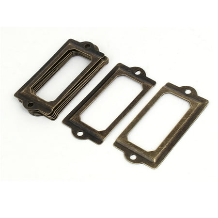 Goods Shelves File Drawer Iron Label Tag Card Holders Bronze Tone ...