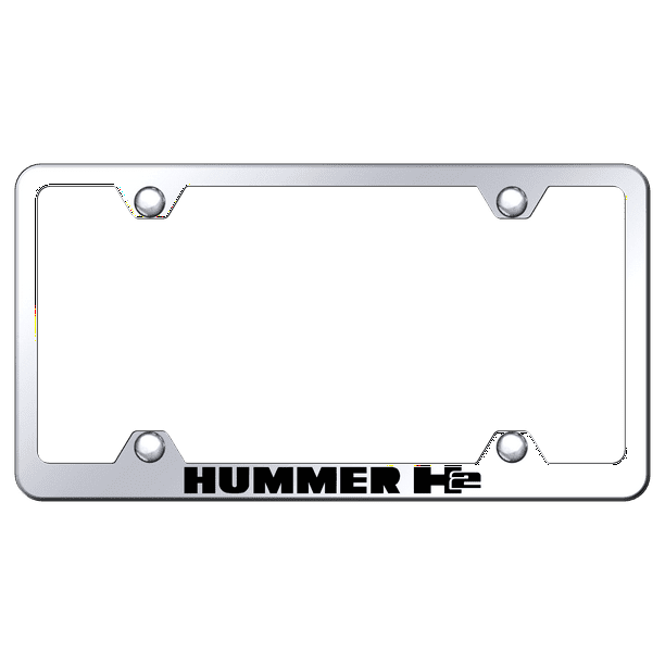 Hummer H2 Laser Etched Logo Wide Body License Plate Frame (Chrome ...